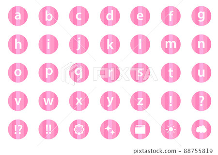 Icon button alphabet alphabet English pictogram... - Stock Illustration ...