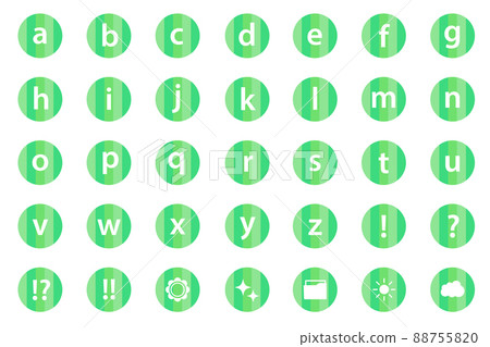 Icon button alphabet alphabet English pictogram... - Stock Illustration ...