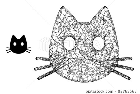Net Mesh Cat Head Icon - Stock Illustration [88765565] - PIXTA