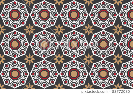 Flat design creative arabesque pattern - Stock Illustration [88772080 ...