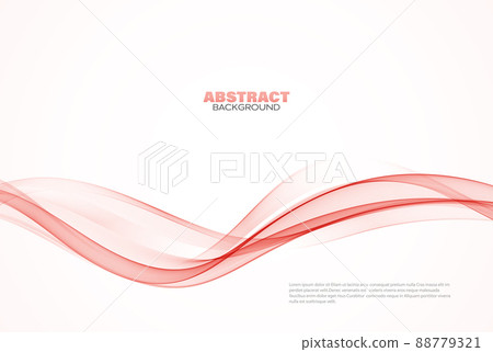 Red transparent smooth wave wave for design... - Stock Illustration ...