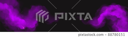 Purple magic dust with sparkles, glitter clouds - Stock Illustration ...