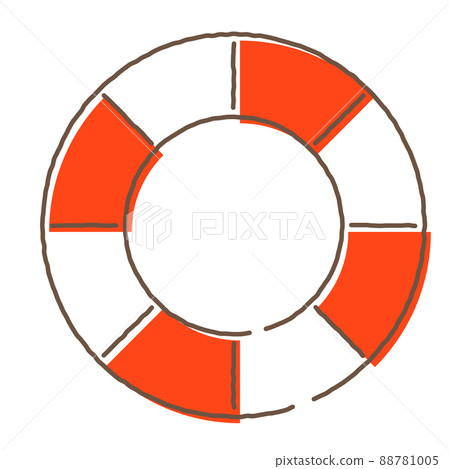 Red striped float - Stock Illustration [88781005] - PIXTA
