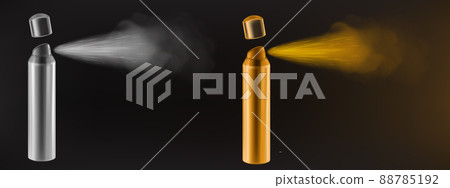 Spray, mist splash from aerosol bottle - Stock Illustration [88785192 ...