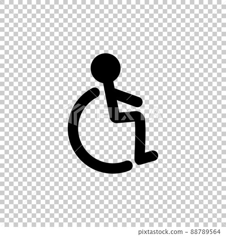 Wheelchair pictogram transparent background - Stock Illustration ...