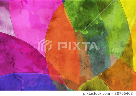 Abstract colorful watercolor texture illustration-插圖素材 [88796468] - PIXTA圖庫