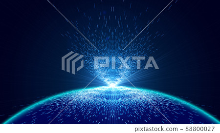 3D rendering virtual particle cosmic vortex big... - Stock Illustration ...