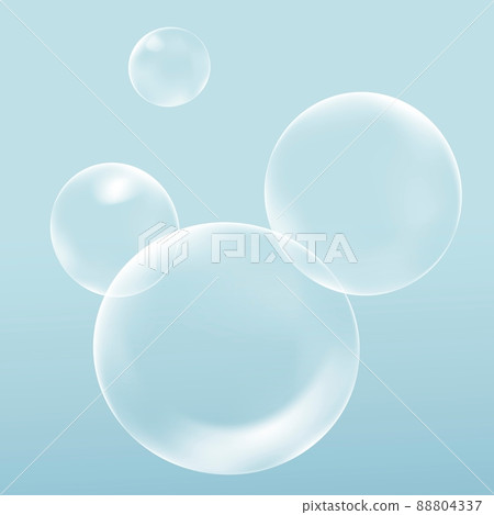 Clear bubble design element vector in blue... - Stock Illustration ...