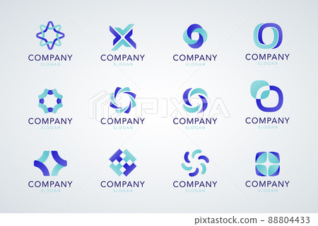Blue company slogan collection vector - Stock Illustration [88804433 ...