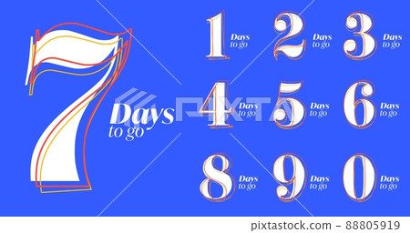 Several days to go countdown sign for sale or... - Stock Illustration ...