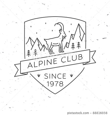 Alpine club. Vector illustration. Concept for... - Stock Illustration ...