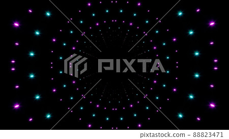 Purple and Cyan Color Neon Glittering Circle... - Stock Illustration ...