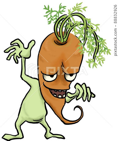If you don't eat it, you'll curse the carrot - Stock Illustration ...