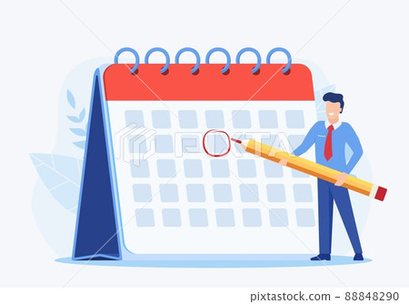 male Circle Date on Huge Calendar - Stock Illustration [88848290] - PIXTA