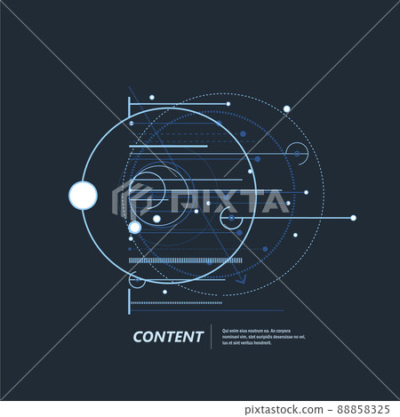 Vector circles design connection. Graphic... - Stock Illustration [88858325] - PIXTA