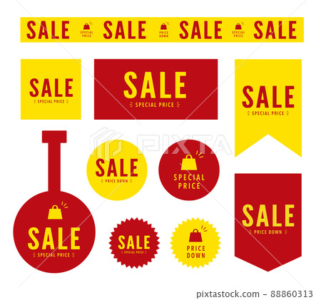 Store decoration sale POP set - Stock Illustration [88860313] - PIXTA