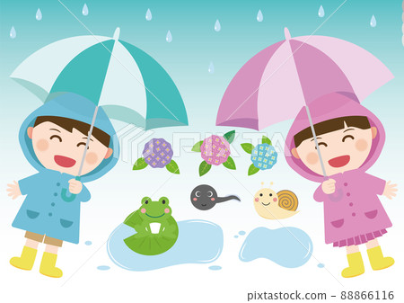 rainy season - Stock Illustration [88866116] - PIXTA