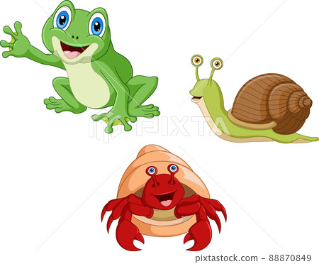 Cute three animal cartoon collection - Stock Illustration [88870849 ...