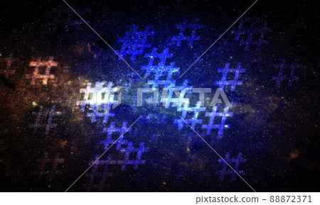 Hashtag random pattern on colorful space... - Stock Illustration ...
