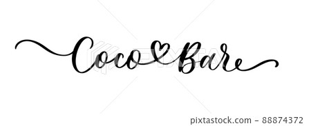 Coco bar lettering vector logo inscription for... - Stock Illustration ...