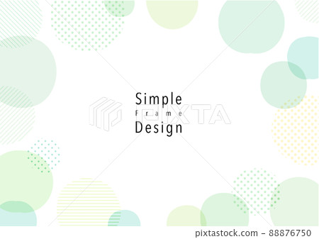 Hand-painted watercolor green simple frame design - Stock Illustration ...