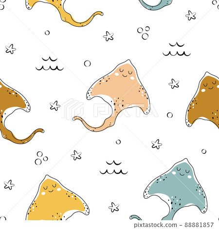 vector seamless pattern with colorful... - Stock Illustration [88881857 ...