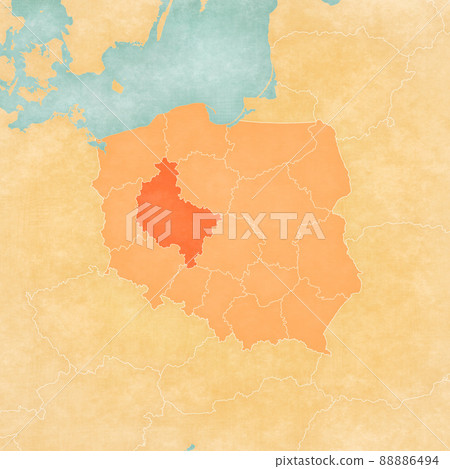 Map of Poland - Greater Poland - Stock Illustration [88886494] - PIXTA