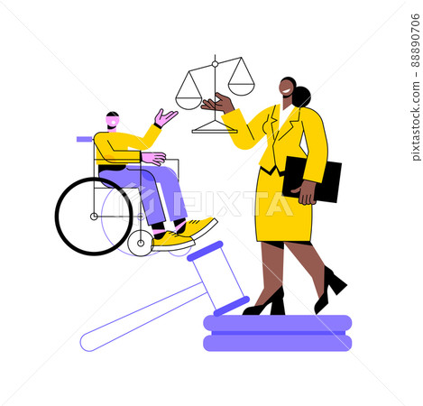 Personal injury lawyer abstract concept vector... - Stock Illustration ...