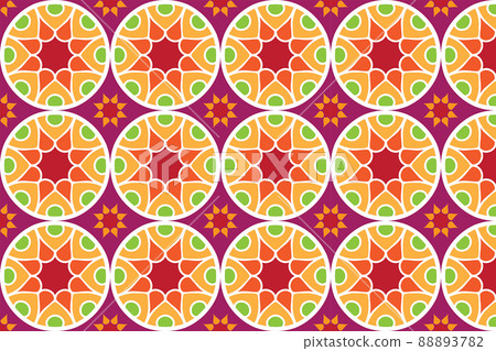 tiles pattern in retro style - Stock Illustration [88893782] - PIXTA
