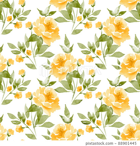 Floral seamless pattern. Watercolor background... - Stock Illustration ...