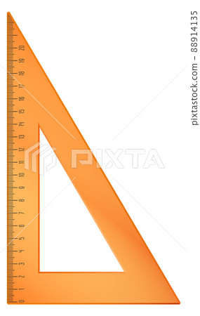 Triangle ruler. Geometry school tool. Math...-插圖素材 [88914135] - PIXTA圖庫