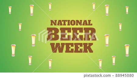 Illustration of national beer day text with... - Stock Illustration ...