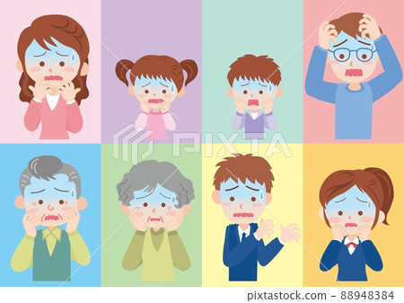 turn pale, fear, dismay - Stock Illustration [88948384] - PIXTA