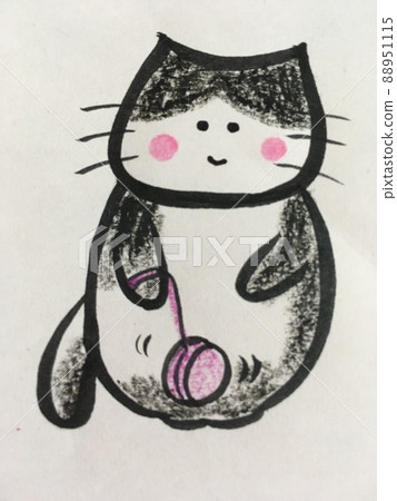 Yo-yo cat - Stock Illustration [88951115] - PIXTA