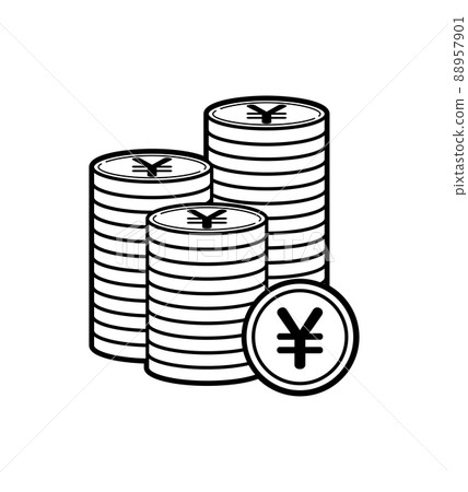 A simple illustration of stacked Japanese Yen... - Stock Illustration ...