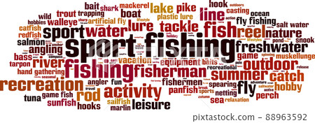 Sport fishing word cloud - Stock Illustration [88963592] - PIXTA