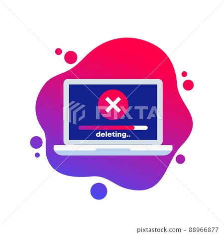 deleting files, erasing data vector icon - Stock Illustration [88966877 ...