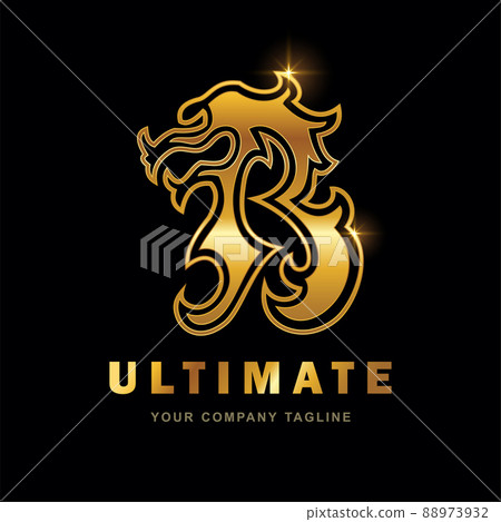 Gold Dragon Letter B Initial Logo - Stock Illustration [88973932] - PIXTA