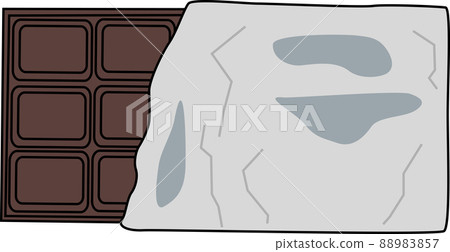 Illustration of chocolate wrapped in silver paper - Stock Illustration ...
