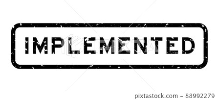 Grunge black implemented word square rubber... - Stock Illustration ...