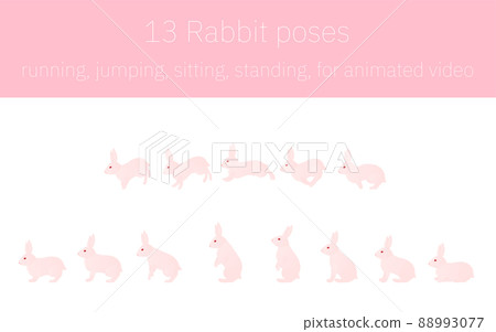 Rabbit movements that can also be used for... - Stock Illustration ...