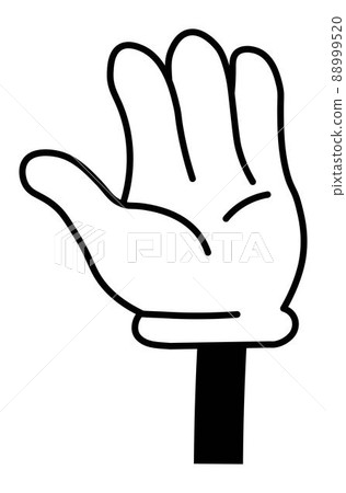 Hand gesture, greeting open palm icons vector - Stock Illustration ...