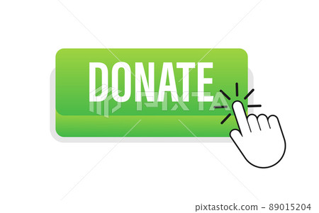 Donate with cursor button. Internet icon.... - Stock Illustration [89015204] - PIXTA