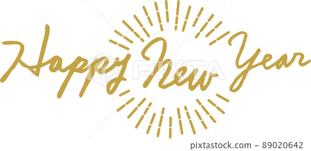 Happy New Year-Handwritten... - Stock Illustration [89020642] - PIXTA