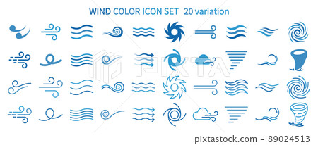 Wind related icon set - Stock Illustration [89024513] - PIXTA