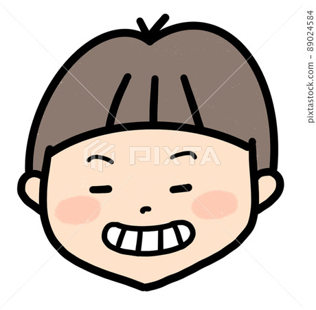 Boy's facial expression icon (mischief) - Stock Illustration [89024584 ...