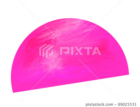 half circle shape oil painting stroke texture... - Stock Illustration ...