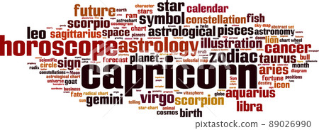 Capricorn word cloud - Stock Illustration [89026990] - PIXTA