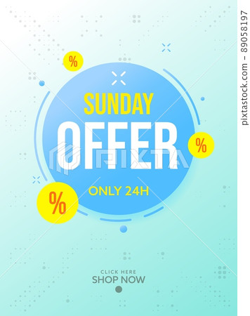 Sunday offer only 24 hour sale banner design...-插圖素材 [89058197] - PIXTA圖庫