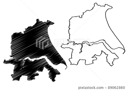 Humberside county (United Kingdom,... - Stock Illustration [89062860 ...
